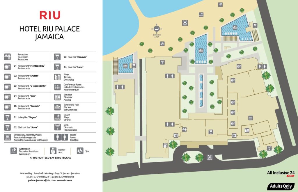 Riu Palace Jamaica map - Travel resort maps