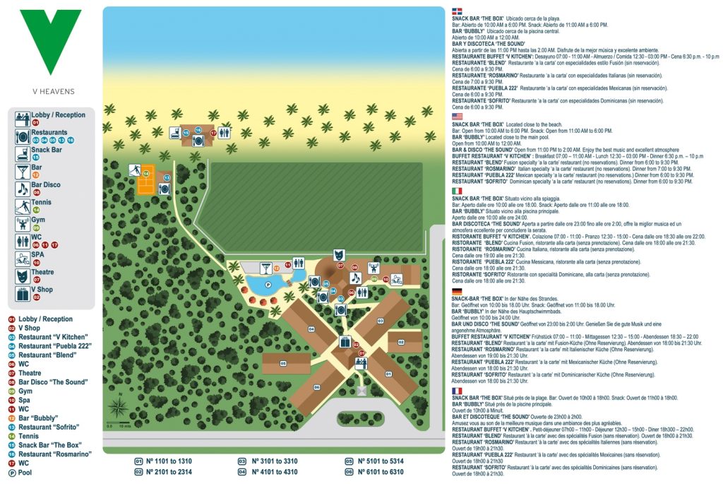 Viva Heavens by Wyndham, A Trademark All Inclusive map - Travel resort maps