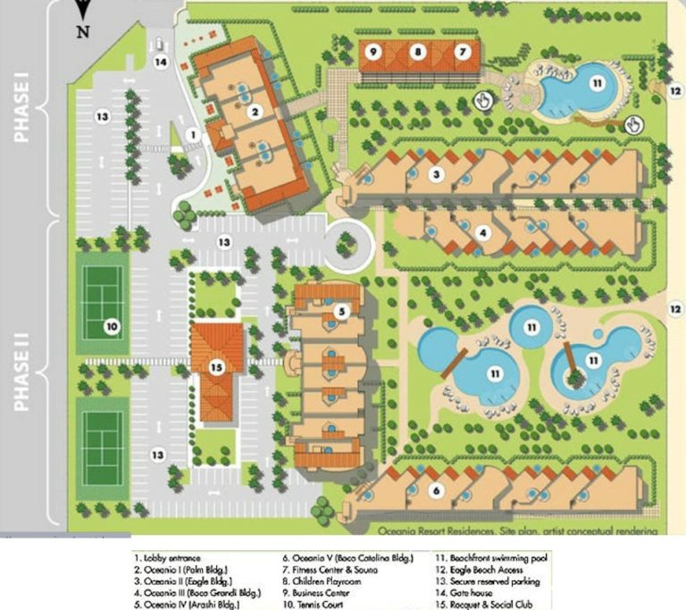 Oceania Residences map - Travel resort maps