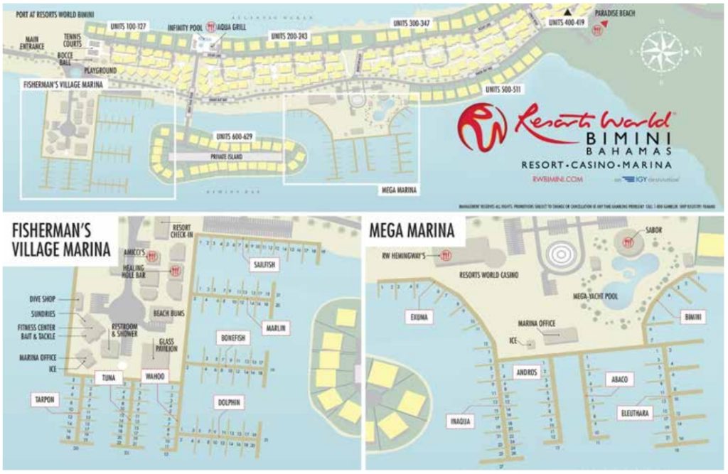 Resorts World Bimini map - Travel resort maps