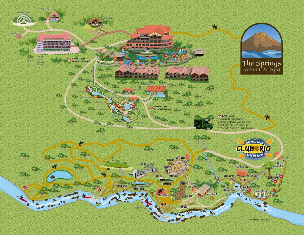 The Springs Resort & Spa map - Travel resort maps