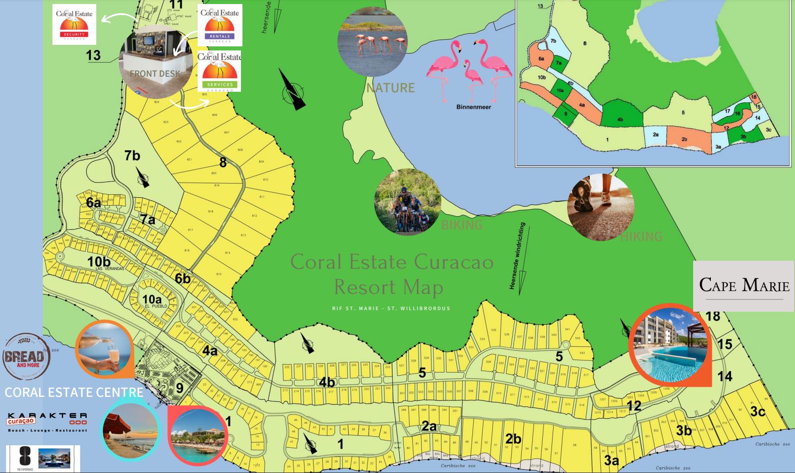 Coral Estate Luxury Resort map - Travel resort maps