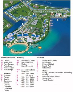 Hawks Cay map - Travel resort maps
