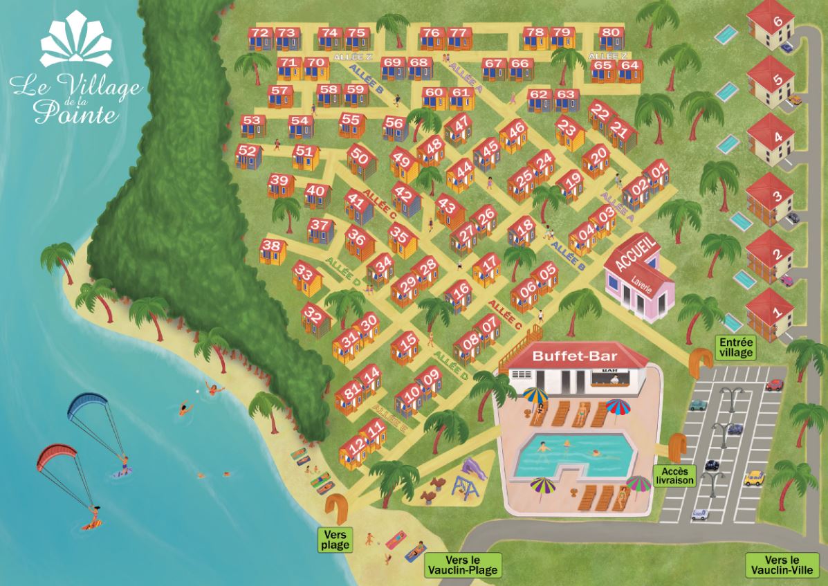 Le Village de la Pointe map - Travel resort maps