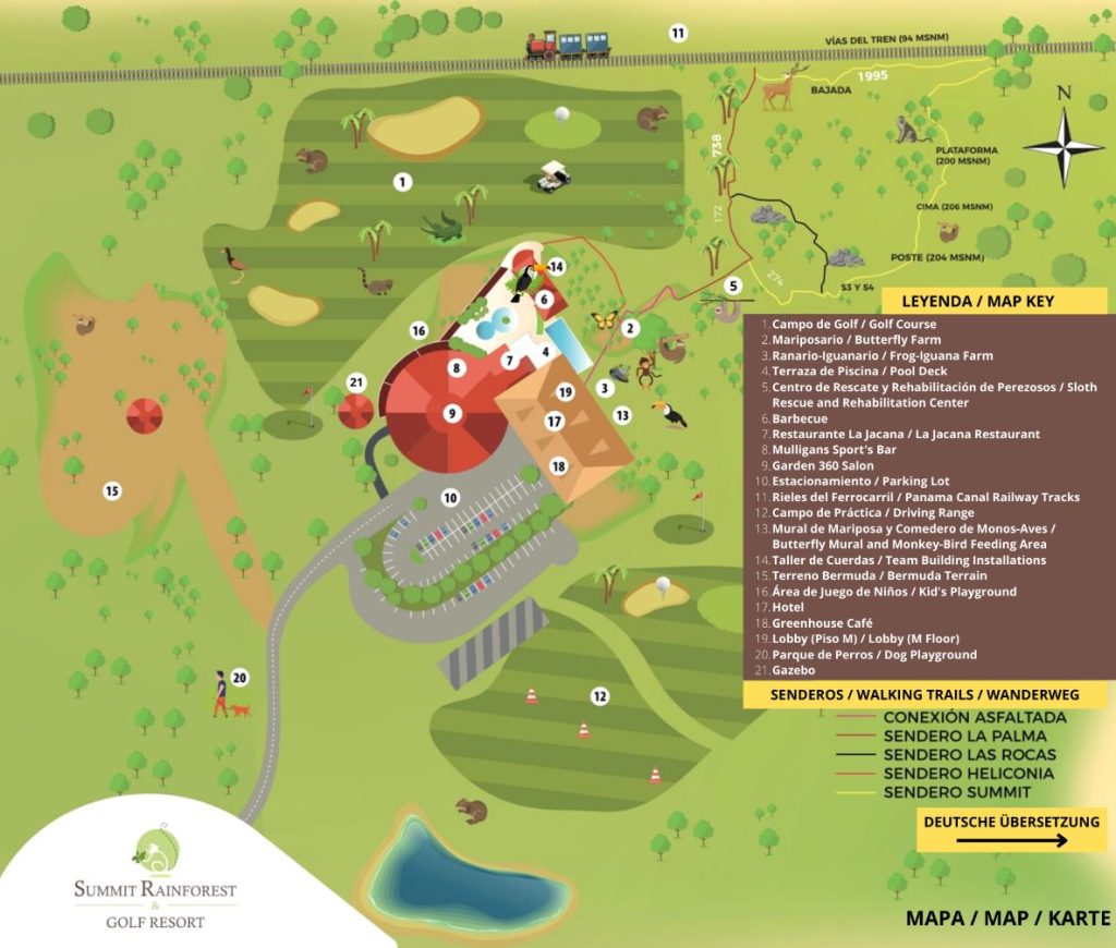 Summit Rainforest & Golf Resort map - Travel resort maps