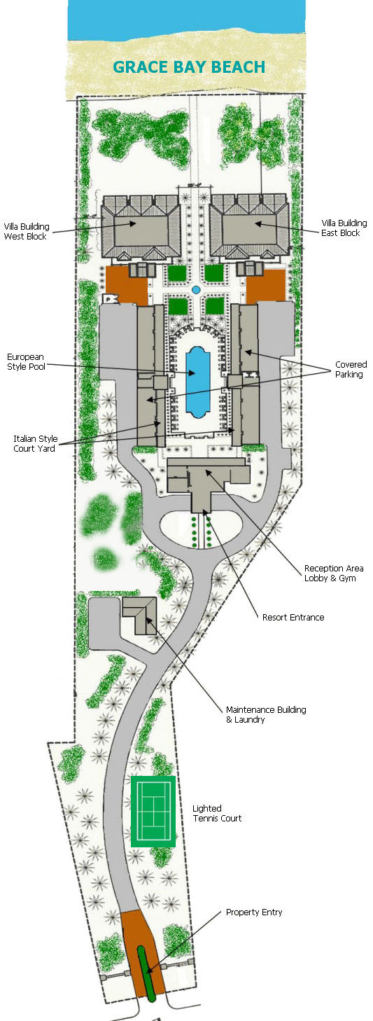 The Tuscany Resort map - Travel resort maps